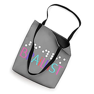 Visual Braille Braillist Gift for Him Her Staff Appreciation Tote Bag