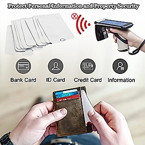 RFID Blocking Sleeves, RFID Card Holder Credit Card Sleeves RFID Identity Card Protector Holder for Credit Cards Identity Theft Protection Secure Sleeve for ID Cards, Debit Card in Pocket - 10 pack