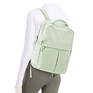 suratio Laptop Backpack for Women Gym Backpack Casual Daypack Backpacks Travel Backpack for Traveling on Airplane Work Backpack for Men Lightweight Computer Backpack College Teacher Backpack Bag Green