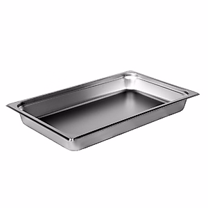 Thunder Group STPA3002 Steam Table Pan, Full Size, 2-1/2" deep, Anti-jam, 24 Gauge, 18/8 Stainless Steel, NSF (Made in China), Pack of 6