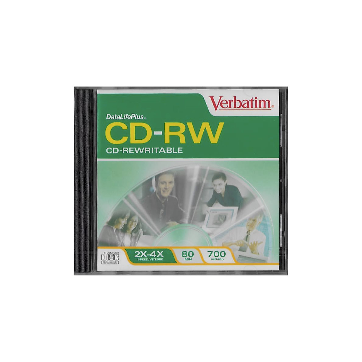 Verbatim CD-RW Datalife+ 80min 4X Branded with Jewel (1-Pack)