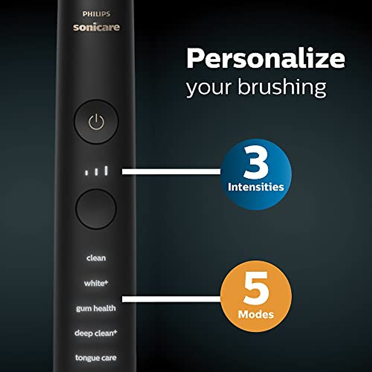 Philips Sonicare DiamondClean Smart 9500 Rechargeable Electric Power Toothbrush, Black, HX9924/11