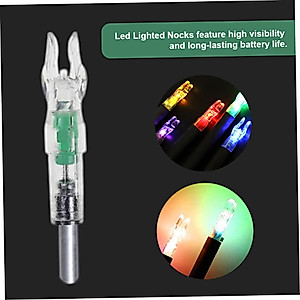 KUYYFDS LED Arrow Nocks Plastic Luminous Archery Lighted Nocks Light Up Arrow Bow Tail 12PCS Random Color Nocks