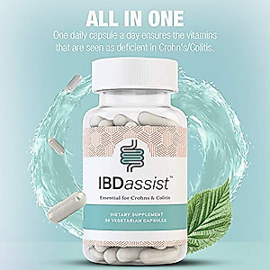 IBDassist™ - IBD Vitamins - Supports with malabsorption and GI Tract Inflammation - Crohn's and Colitis - Inflammatory Bowel