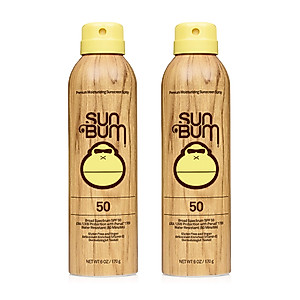 Sun Bum Sun Bum Original Spf 50 Sunscreen Spray Vegan and Reef Friendly (octinoxate & Oxybenzone Free) Broad Spectrum Moisturizing Uva/uvb Sunscreen With Vitamin E 2 Pack