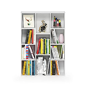 Furinno Luder Bookcase / Book / Storage , 11-Cube, White