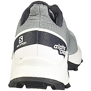 Salomon Women's ALPHACROSS Hiking Shoe, Lead/White/India Ink, 12