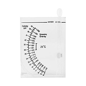 GLOGLOW Accurate Hydrometer Salinity Meter, Seawater Hydrometer Accurate Automatic Hydrometer Salt Water Salinity Meter for Aquarium Fish Tank Marine Sea Saltwater