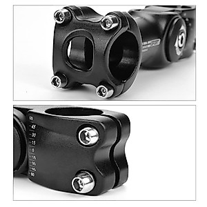 Himiway 31.8mm Bike Stem 110mm ±60 Degree Adjustable MTB Stem Aluminum Alloy Bicycle Handlebar Stem Extender Riser for Most Mountain Bike Road City Bike MTB (Only Fit 1.25"/31.8mm Handlebar)