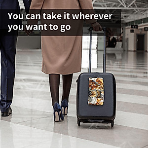 Women Lightweight Makeup Bag Pouch Compatible with Cool Realistic Wild Horses Toiletry Bag, Funny Travel Cosmetic Bag Portable Bag with Zip for Office College