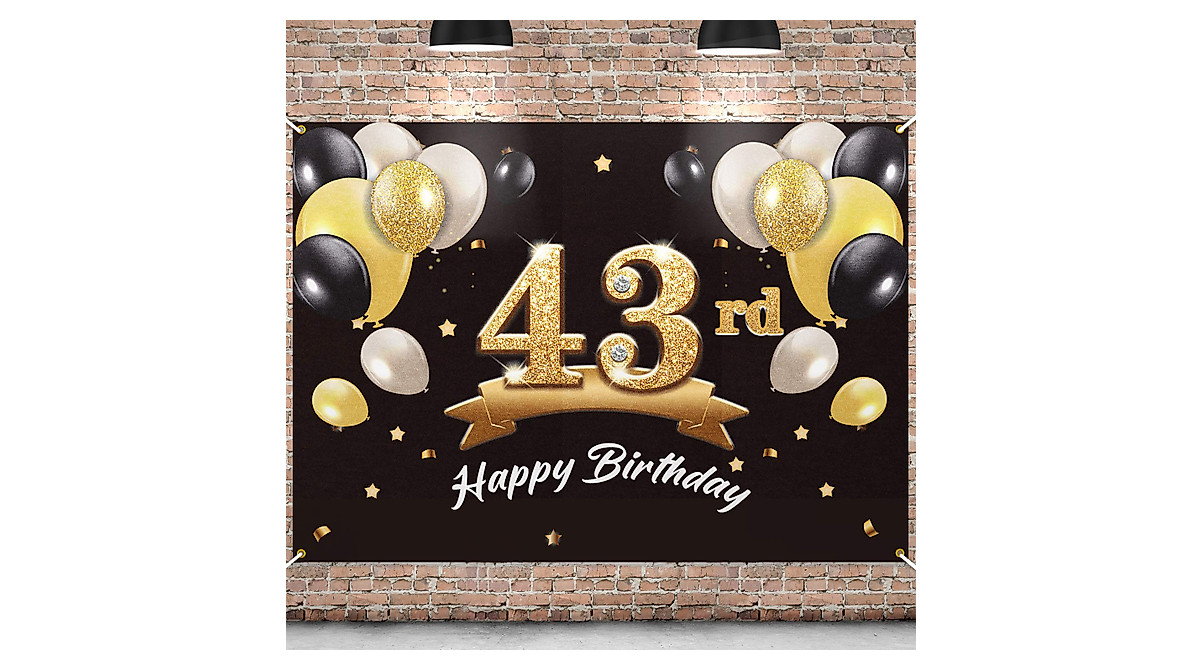 PAKBOOM 43rd Birthday Banner - Celebrate in Style!