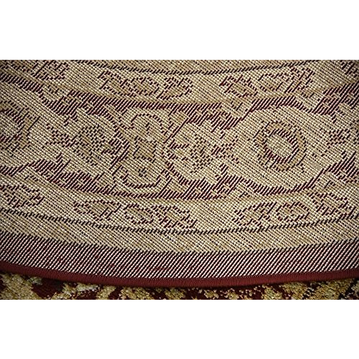Unique Loom Versailles Collection Traditional Classic Border with Medallion Motif, Area Rug (6' 0 x 6' 0 Round, Burgundy/ Ivory)
