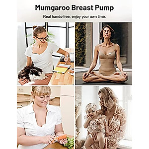 Mumgaroo Multifunctional Wearable Electric Breast Pump Hands Free, LED Display, 3 Modes & 12 Levels , Ultra-Quiet, Rechargeable, Portable , 2 Pack