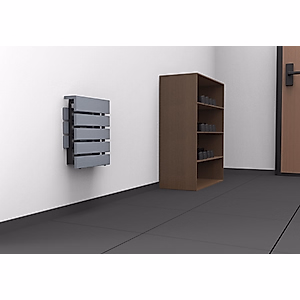 Folding Wall Mounted Teak Wood Handmade Shower Seat, Inside Shower Bathroom Stool for Seniors Disabled Pregnant Handicapped, Foldable Water Resistant Outdoor Bench (Gray)