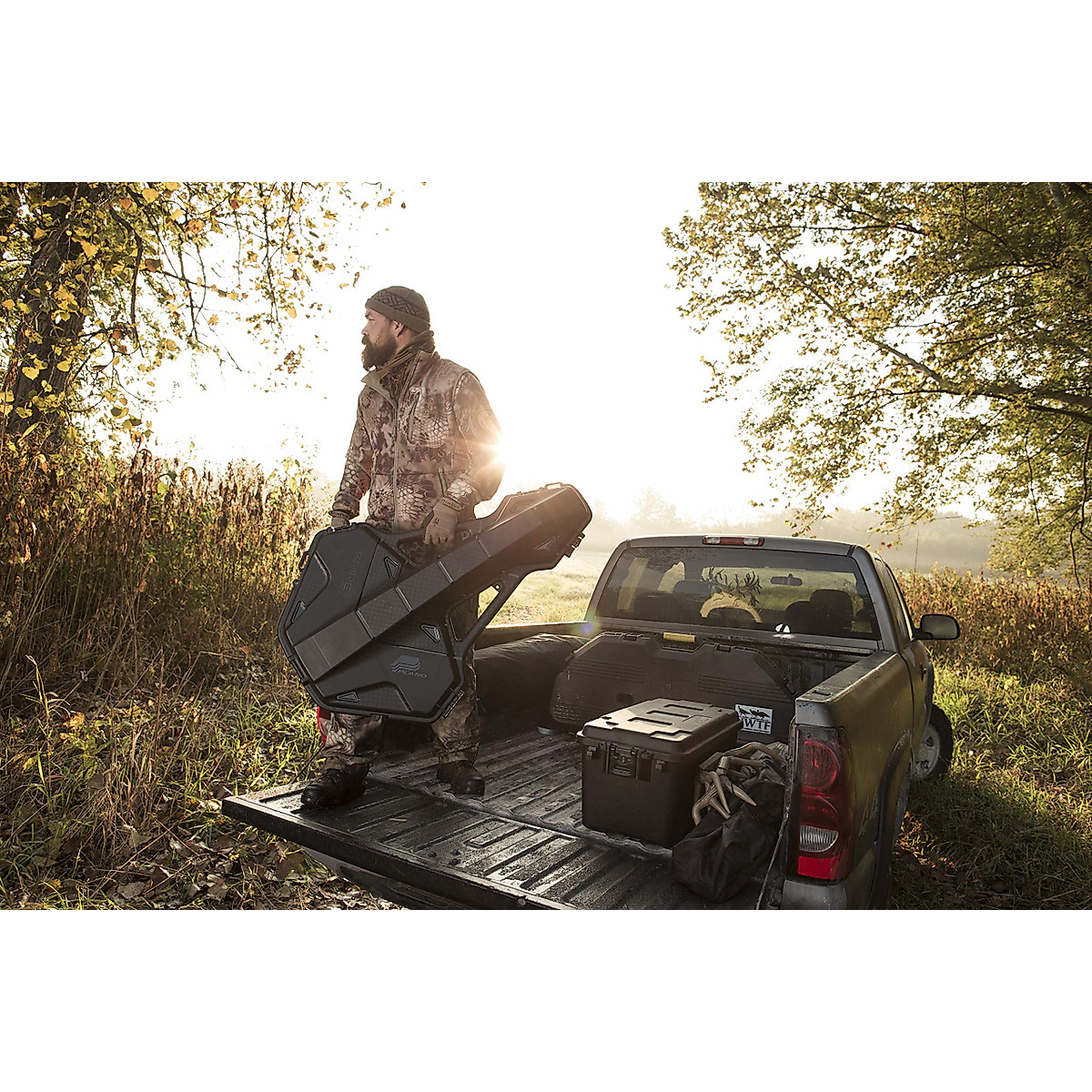 Plano Spire Crossbow Case, Black, Archery Bow Box Storage, Heavy-Duty Hard Crossbow Case for Optics and Quiver