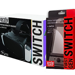 Orzly Glass Screen Protectors & VR Headset for Nintendo Switch