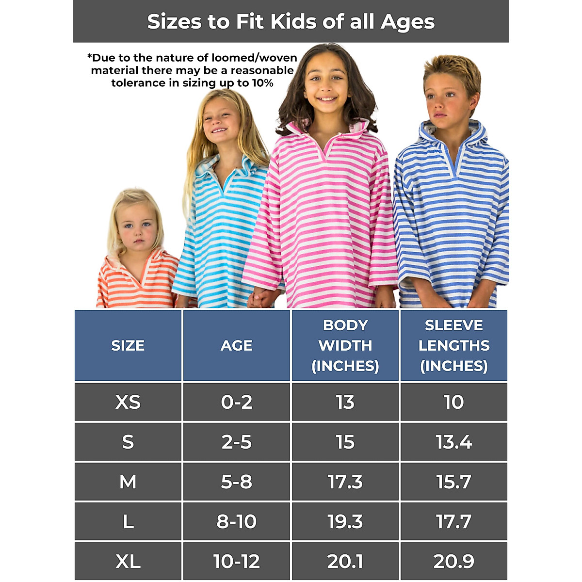 SAMMIMIS Kid’s Beach Towel with Hood - Boys & Girls Swim Cover Up - Pullover Hooded Beach Towel with Long Sleeves – Light, Quick Dry Towel & Hoodie