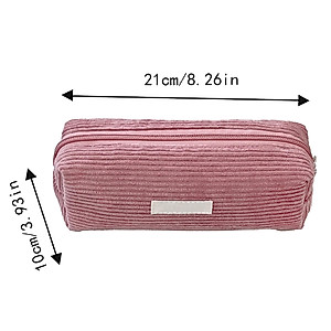 Big Capacity Plush Pencil Pouch Travel Makeup Pouch Aesthetic Pen Case Cute Cosmetic Bag Organizer Trendy Offices Stationery Storage Bags Zipper Toiletry Pouches for Women Men Adult
