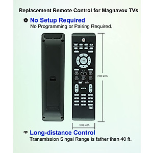JISOWA Replacement Remote Control Universal for Magnavox LCD HD TV DVD Combo 19MD359B/F7 NF800UD 22MF339B/F7 NF801UD 26MD350B/F7 NF802UD 32MF369B/F7 32MD350B/F7 32MF338B/27E 37MD311B/F7 42MF439B/F7