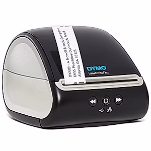 DYMO LabelWriter 5XL Direct Thermal Label Printer with USB and Ethernet Connectivity, Black - Monochrome, 62 Labels Per Minute, 300 dpi, 4 x 6