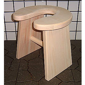 Kiso Craft Wooden Bath Chair, Healing Incense, Made in Japan, Cypress (Foot Height), Width 11.8 x Depth 10.4 x Height 11.8 inches (30 x 26.5 x 3