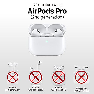 VENA vArmor Rugged Case for Apple AirPods Pro 2, (Secure Lock Mechanism) Heavy Duty Full Body Shockproof Protection Cover with Carabiner for AirPods Pro 2nd Generation 2022 - Graphite Gray/Black