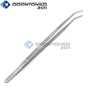 OdontoMed2011 (Huge Jumbo Aquarium Aqua Tweezers) Thumb Dressing Forceps Curved Serrated 24" Long Stainless Steel Tweezers