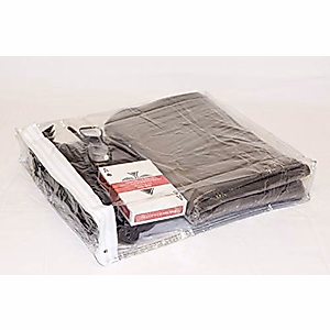 Clear Vinyl Zippered Storage Bags 9 x 11 x 2 Inch with Display Pocket 10-Pack