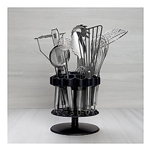 Kuhn Rikon Rotating Honeycomb Utensil Caddy, Black