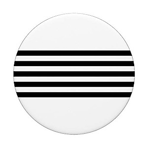 Black and white - Gift idea - Black and white striped PopSockets Swappable PopGrip