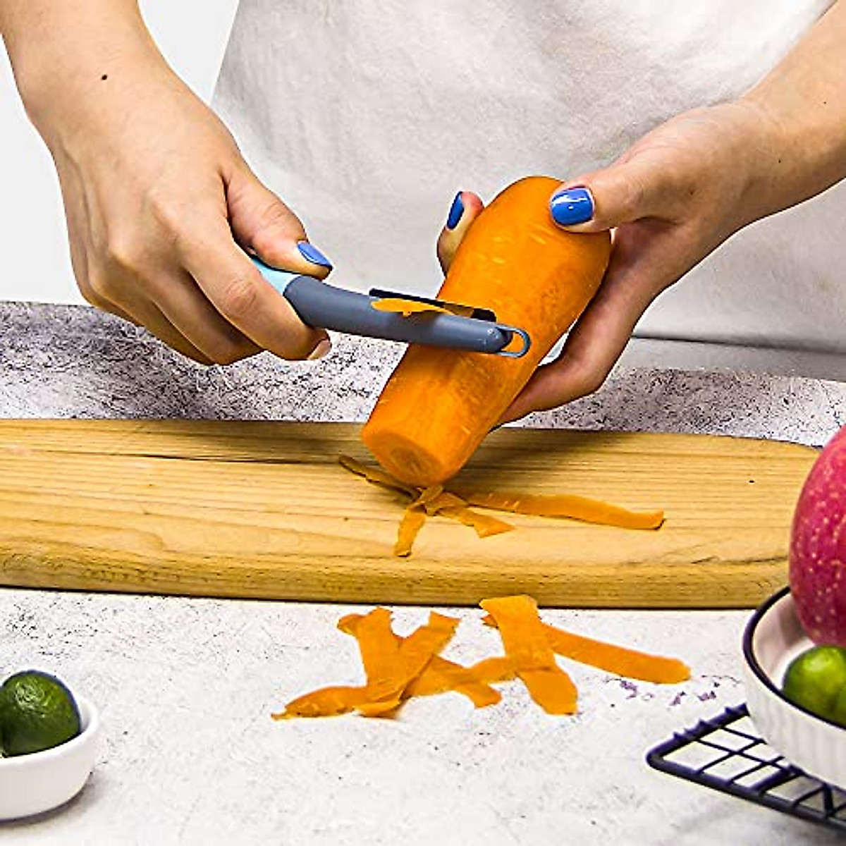 COOK A FUTURE 6-Piece Kitchen Paring Knife Set, Includes 2 Paring Knives, 1 Corkscrew, 1 Fruit Knife, 1 Scissors And 1 Storage Base, Which Can Be Used For Peeling And Cutting Fruits And Vegetables