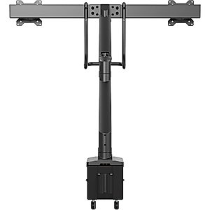 StarTech.com Desk Mount Dual Monitor Arm with USB & Audio - Slim Adjustable Dual Monitor VESA Mount for up to 32" (17.6lb/8kg) Displays - Ergonomic Articulating - C-Clamp/Grommet (ARMSLIMDUAL2USB3)