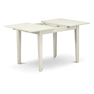 East West Furniture Dining Room NFT-LWH-T Modern Kitchen Table Rectangular Tabletop and 53.5 x 31.5 x 29-Linen White Finish