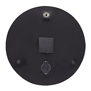 Taylor Bourbon Barrel Poly Resin Indoor and Outdoor Clock and Thermometer, 14 Inch, Multi-Color