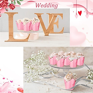 200 Pcs Tulip Cupcake Liners Muffin Baking Cupcake Liners Baking Cups Holders Heat Resistant Muffin Liners Wrappers for Wedding Party Birthday Baby Shower Party (Vivid Color)