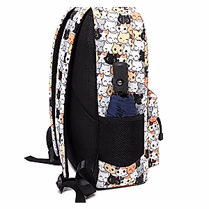 Teecho Cute Backpack for Girl Roomy College Middle Day Bag For Girl Women Knapsack Cat