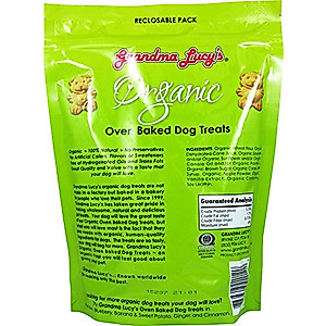 Grandma Lucy's Organic Baked Treat for Dogs, Mixed 3 Packs x 14 Oz - Apple, Pumpkin and Blueberry Flavors