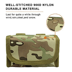 Gexgune Tactical 10 Rounds Shotshell Reload Holder Molle Pouch for 12 Gauge/20G Magazine Ammo Round Cartridge Holder Tactical Pouch
