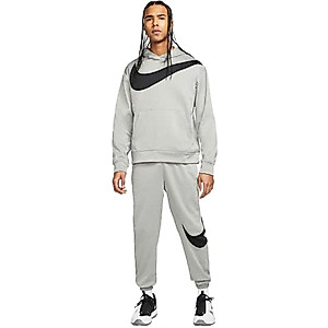 Nike "Therma" Men's Basketball Pullover Hoodie (DM0992-063) Dark Grey Heather/Black, Size: Large