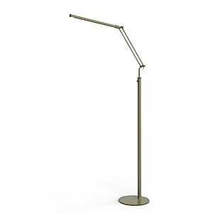 Cocoweb High Powered, dimmable, LED Floor Lamp - Fled-GPS (Antique Brass)