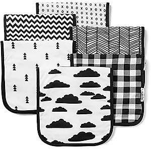 BaeBae Goods Burp Cloths for Baby Boy & Girl - Ultra Absorbent Burping Rags - Anti Shrink Unisex Burpy Clothes - Super Soft Jersey Cotton, Large 21"x10" - Thick for Newborn Cloth Diapers - 6 Pack