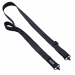 Two Point Sling with Push Attachment, Quick Thumb Loop Adjustment, and Sling Swivels - Color Options Available | AYIN (Black)