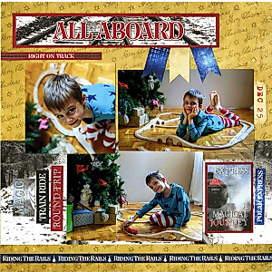 Reminisce (REMBC) North Pole Express Scrapbook Collection Kit, Multi Color Palette, 12x12 inches