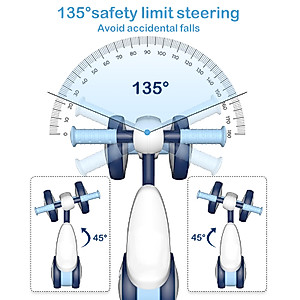 Ancaixin Baby Balance Bike Toddler Bicycles 1-4 Years Gifts for 18 Month Old Boy Girl Riding Toy for Balance, Cycling and Running Training with Adjustable Seat(Blue_New)