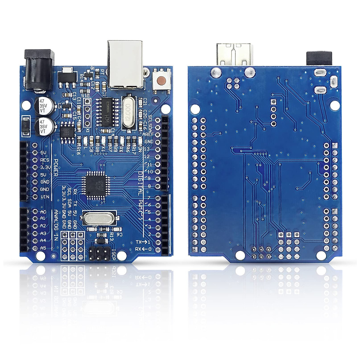 KeeYees 3 Set Microcontroller Development Board for Arduino IDE with USB Cable and 2.54mm Straight Pin Header + 3pcs 40Pin 20cm Female Male Jumper Wires