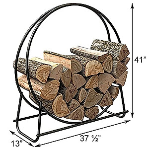 Panacea 15209 Tubular Steel Log Loops, Black, Pack of 2, 41 inch H