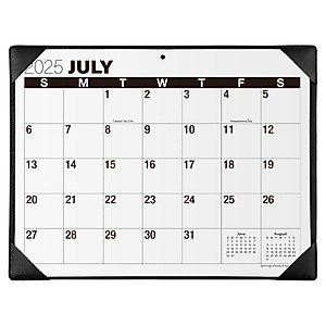 Nekmit Yearly Monthly Desk Pad Calendar, Wall Calendar for Planning, Ruled Blocks, Black