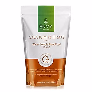 ENVY Solution Grade Calcium Nitrate (15.5-0-0) Prevents Blossom End-Rot from Calcium Deficiency in Tomatoes & Peppers (3.0 lb)