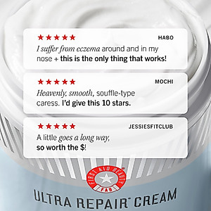First Aid Beauty - Ultra Repair Cream, Intense Hydration Whipped Colloidal Oatmeal, Strengthens Skin Barrier in 7 Days & Helps Relieve Eczema, Luxury Face & Body Moisturizer, Grapefruit Scent, 12 oz
