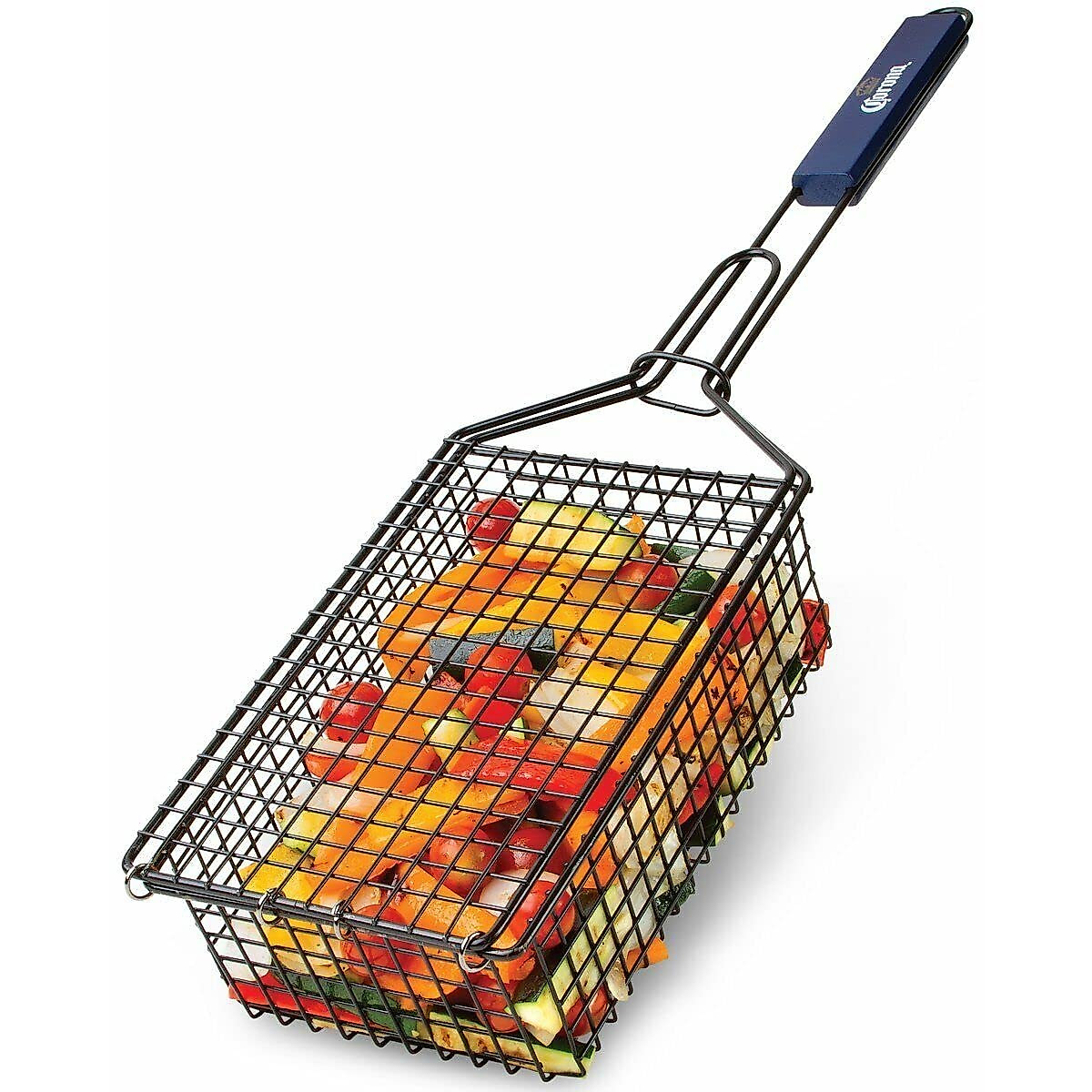 Corona BBQ Charcoal Grill Accessories - Grilling Basket with Locking Grill Handle For Veggetables, Chicken, Meats And Fish for Outdoor/ Indoor BBQ Set Tools